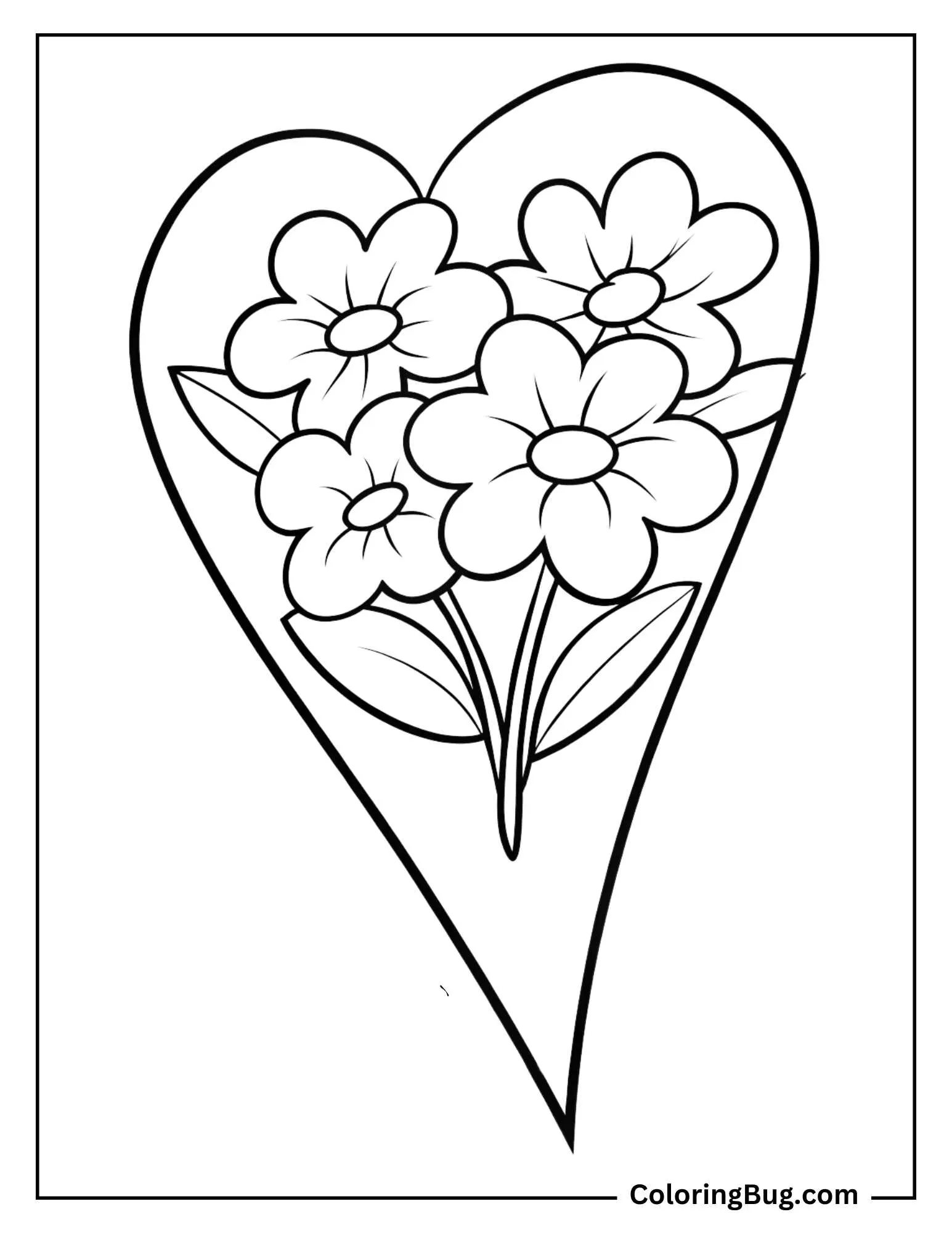 40+ Hearts and Flowers Coloring Pages (Free Printable PDFs)