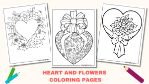 30 Hearts and Flowers Coloring Pages (Free Printable PDFs)