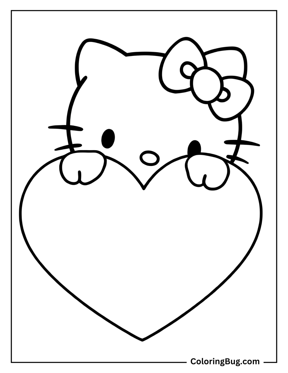 30 Hello Kitty Valentines Coloring Pages (Free Printable PDFs)