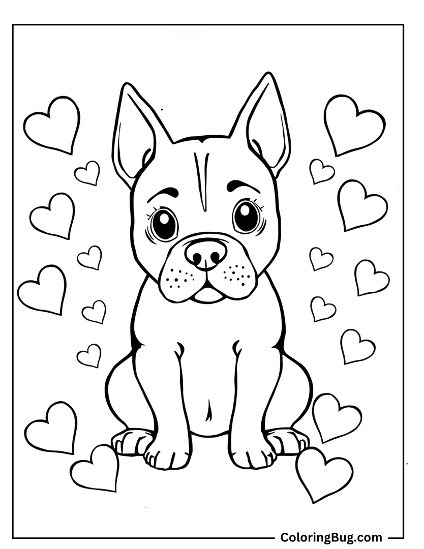 40 Pitbull Coloring Pages (Free Printable PDFs)