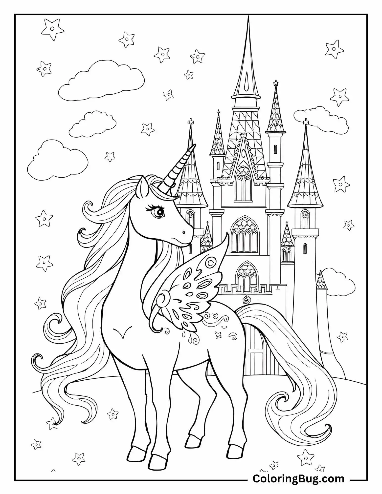50+ Alicorn Coloring pages (Free printable PDFs)