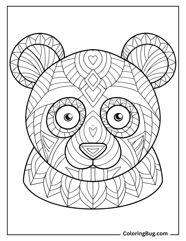 24 Panda Coloring Pages (Free Printable PDFs)