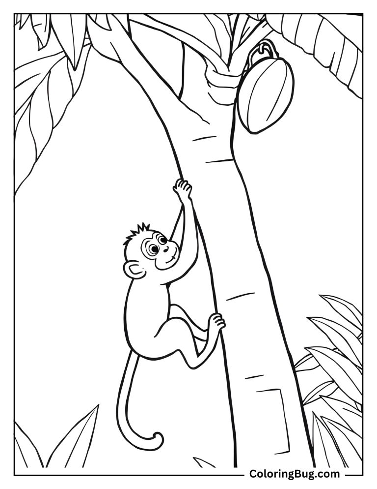 50 Monkey Coloring Pages (Free Printable PDFs)