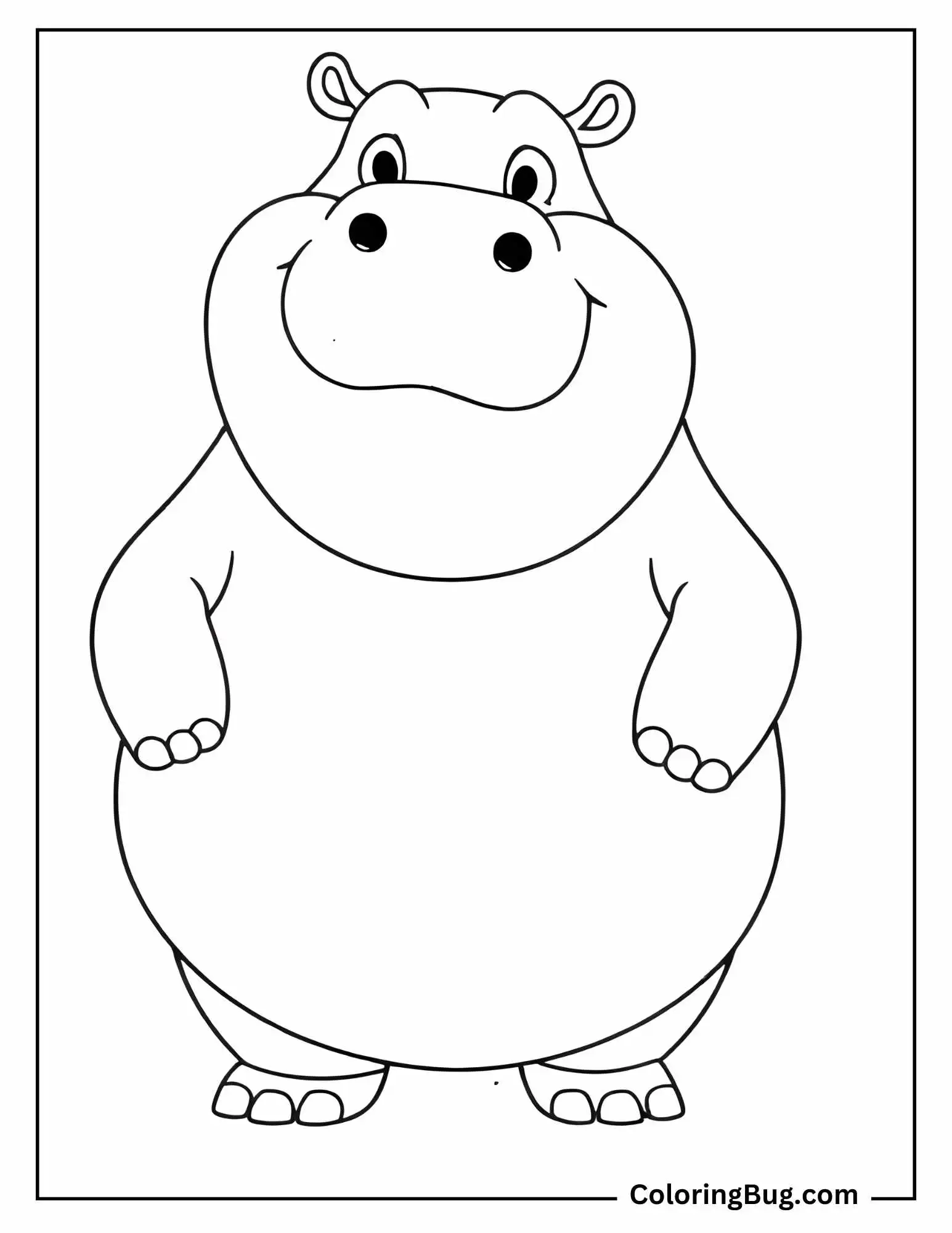 34 Hippo Coloring pages (Free printable PDFs)