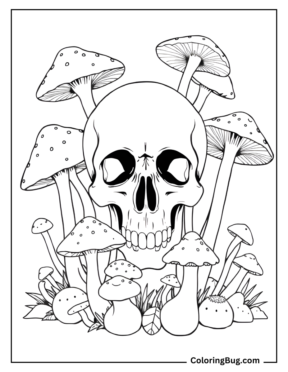 50 Mushrooms Coloring Pages (Free Printable PDFs)