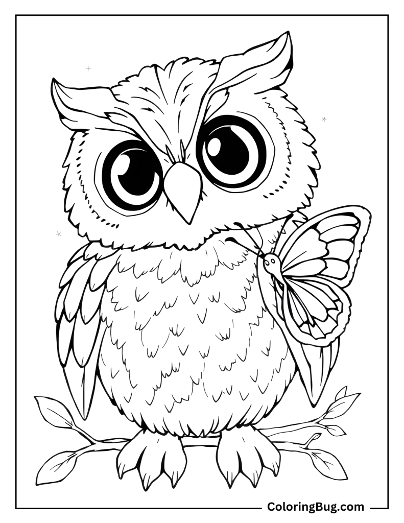 60+ Owl Coloring Pages (Free printable PDFs)