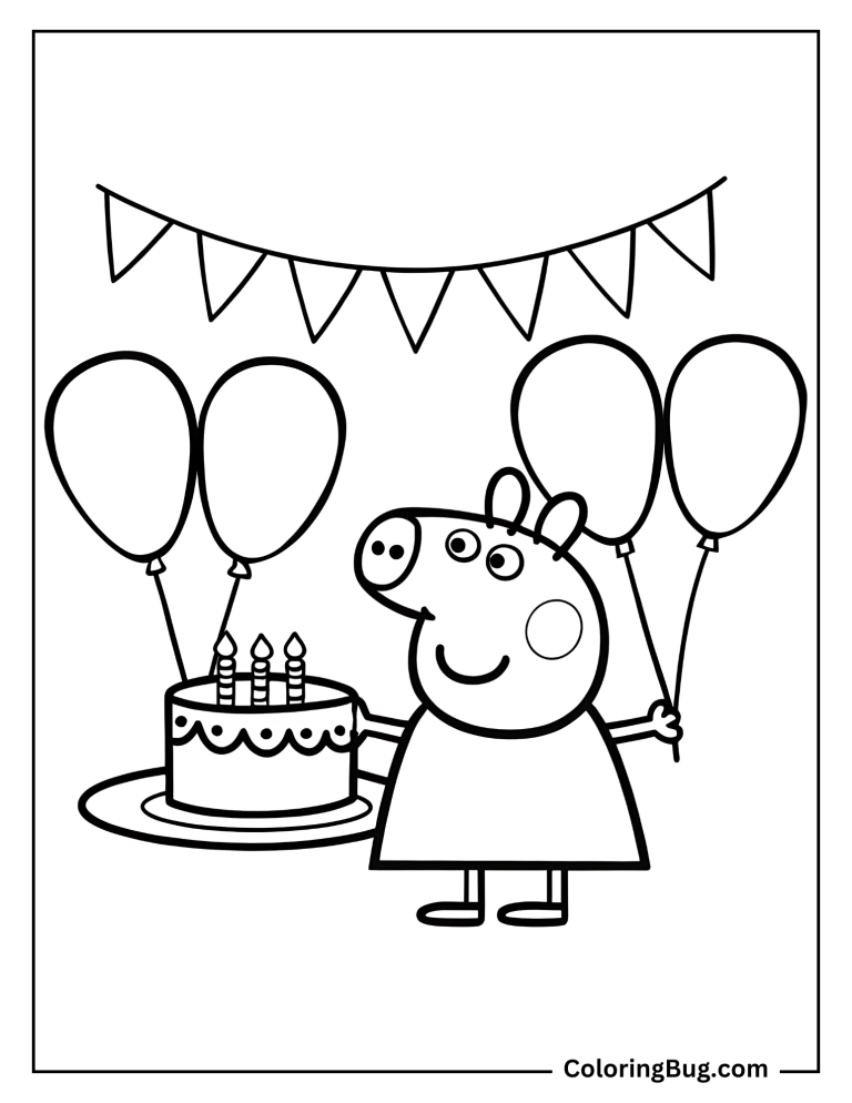 215+ Peppa Pig Coloring Pages (Free Printable PDFs)