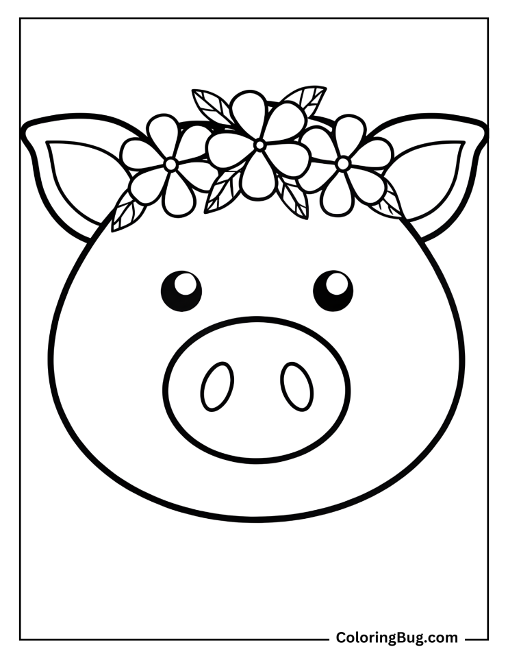 40 Pig Coloring Pages (Free Printable PDFs)