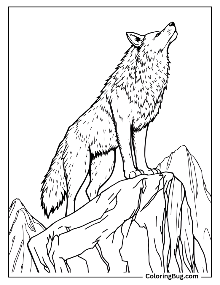 50 Wolf Coloring Pages (Free Printable PDFs)