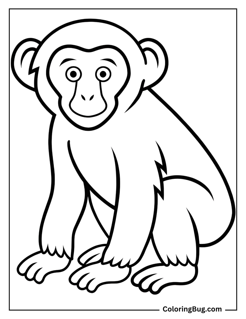 50 Monkey Coloring Pages (Free Printable PDFs)