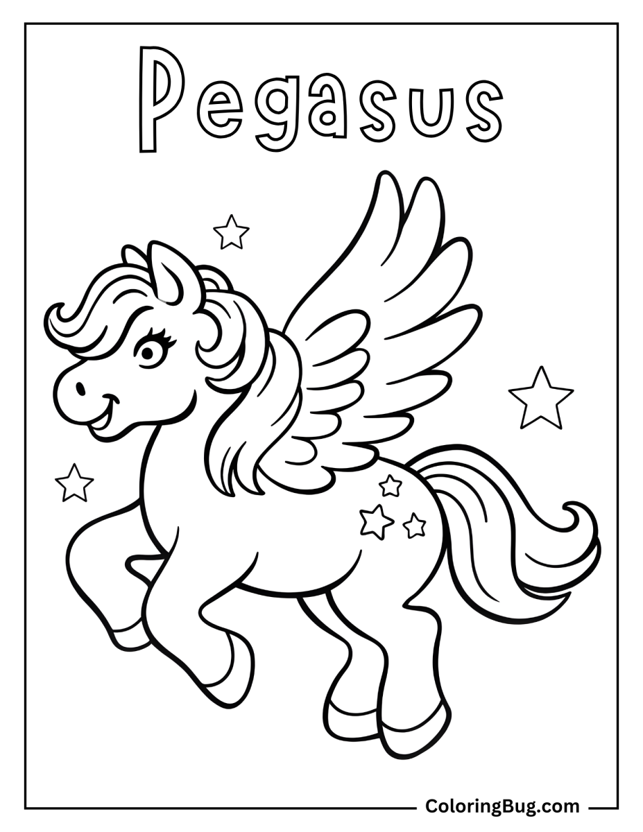 44 Pegasus Coloring Pages (Free Printable PDFs)