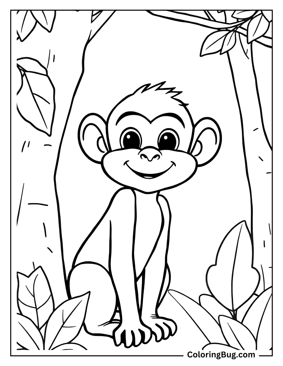 50 Monkey Coloring Pages (Free Printable PDFs)