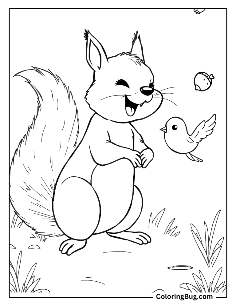 50 Squirrel Coloring Pages (Free Printable PDFs)