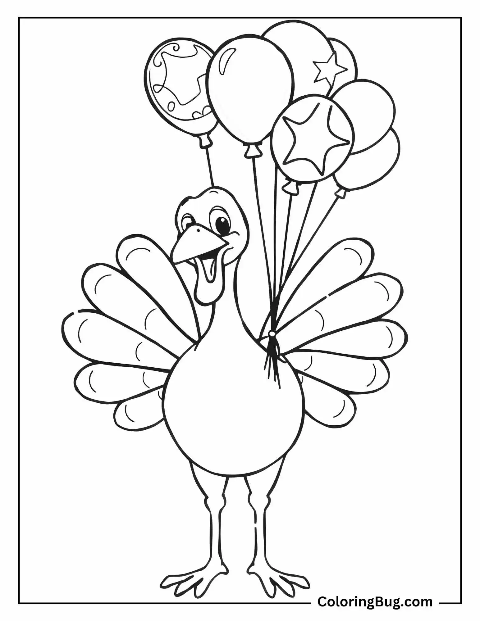 50 Turkey Coloring Pages (Free Printable PDFs)