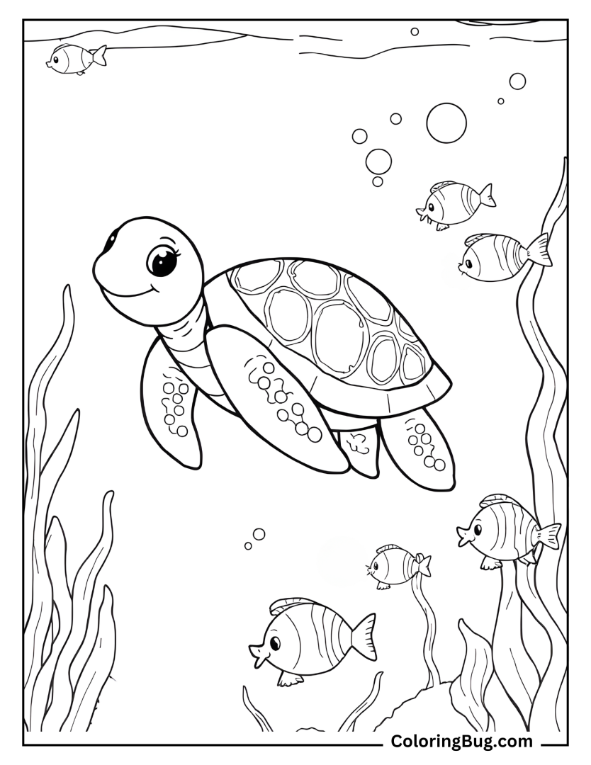 52 Turtle Coloring Pages (Free Printable PDFs)