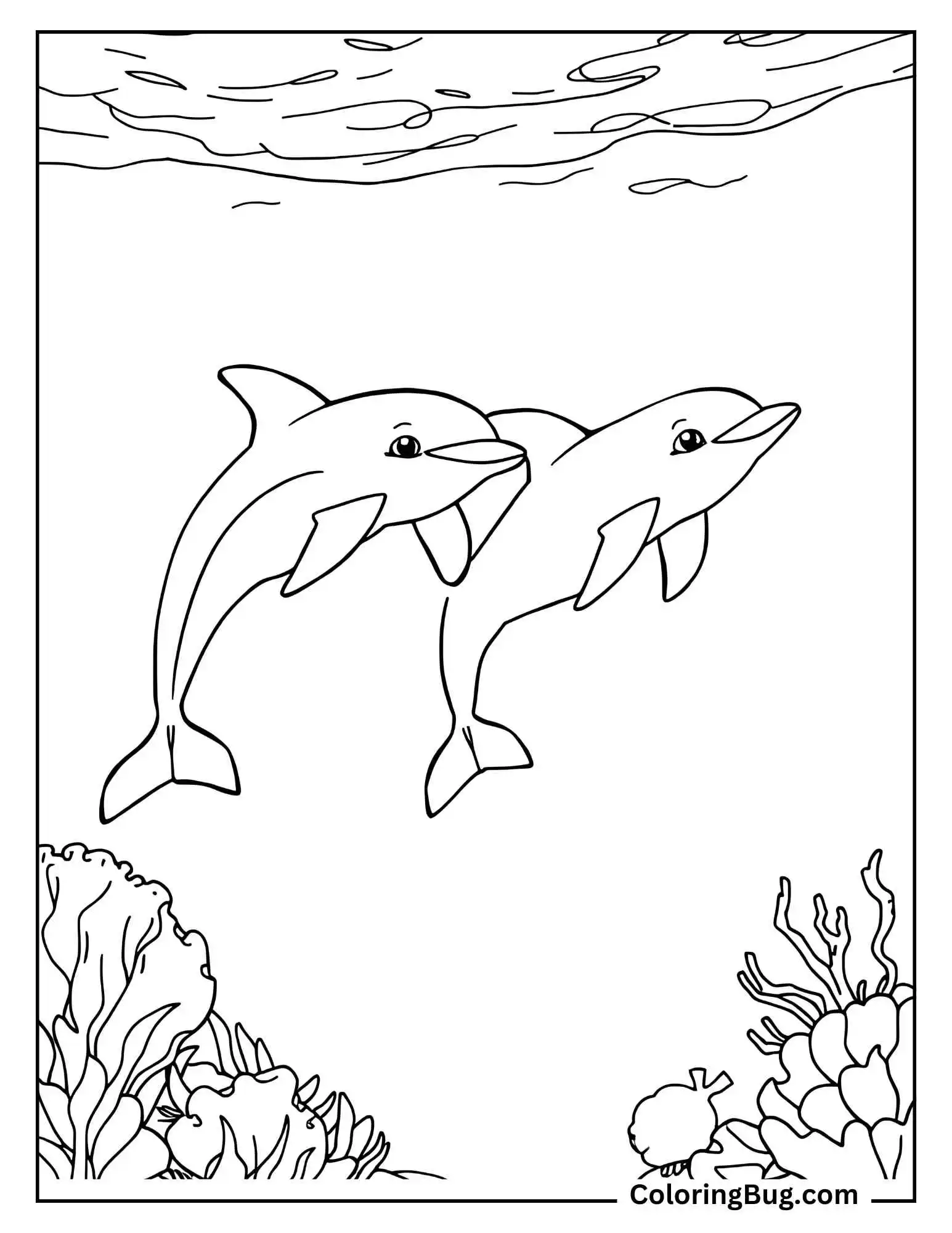 50 Dolphin Coloring Pages (Free Printable PDFs)
