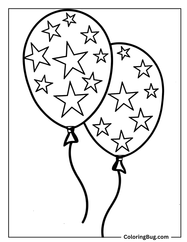 40 Balloons Coloring Pages (Free Printable PDFs)