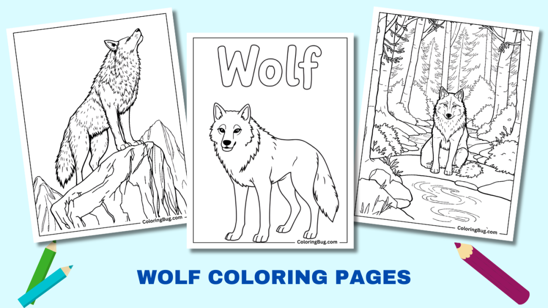50 Wolf Coloring Pages (Free Printable PDFs)