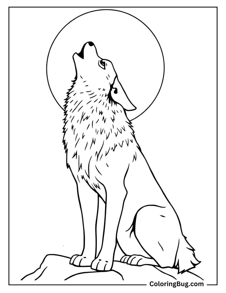 50 Wolf Coloring Pages (Free Printable PDFs)