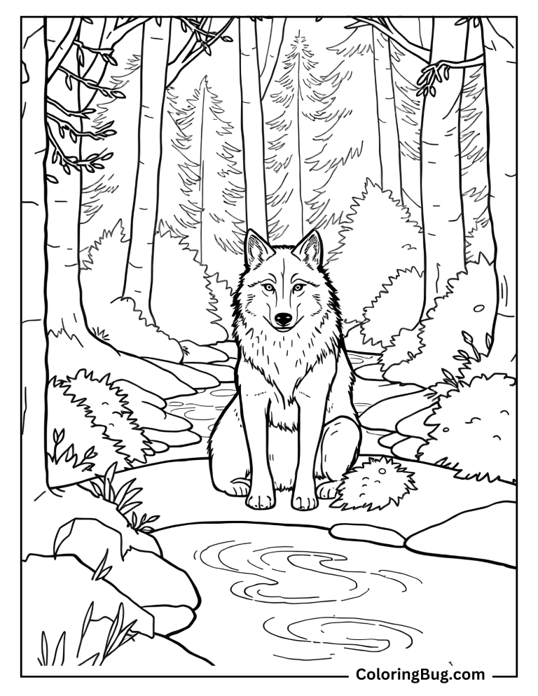 50 Wolf Coloring Pages (Free Printable PDFs)