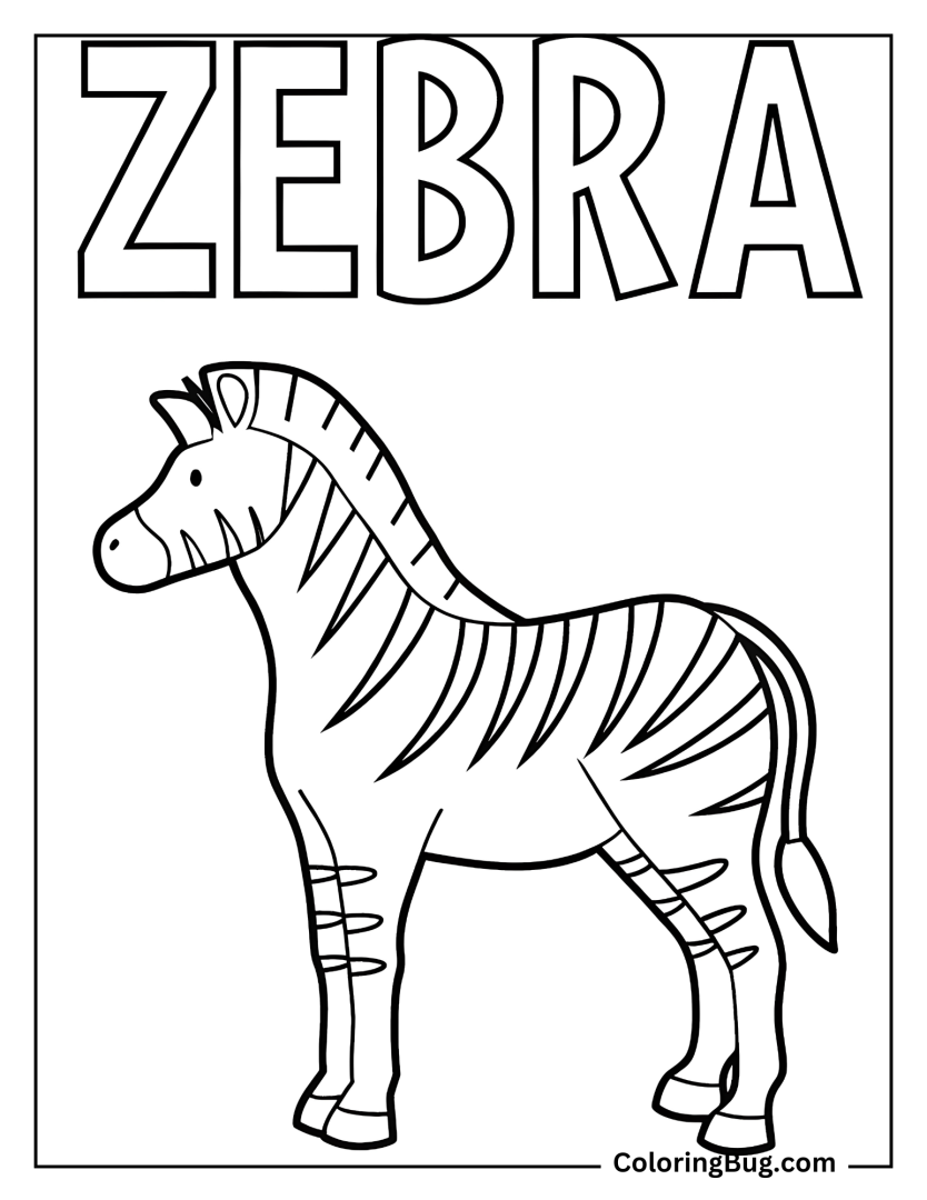 28 Zebra Coloring Pages (Free Printable PDFs)