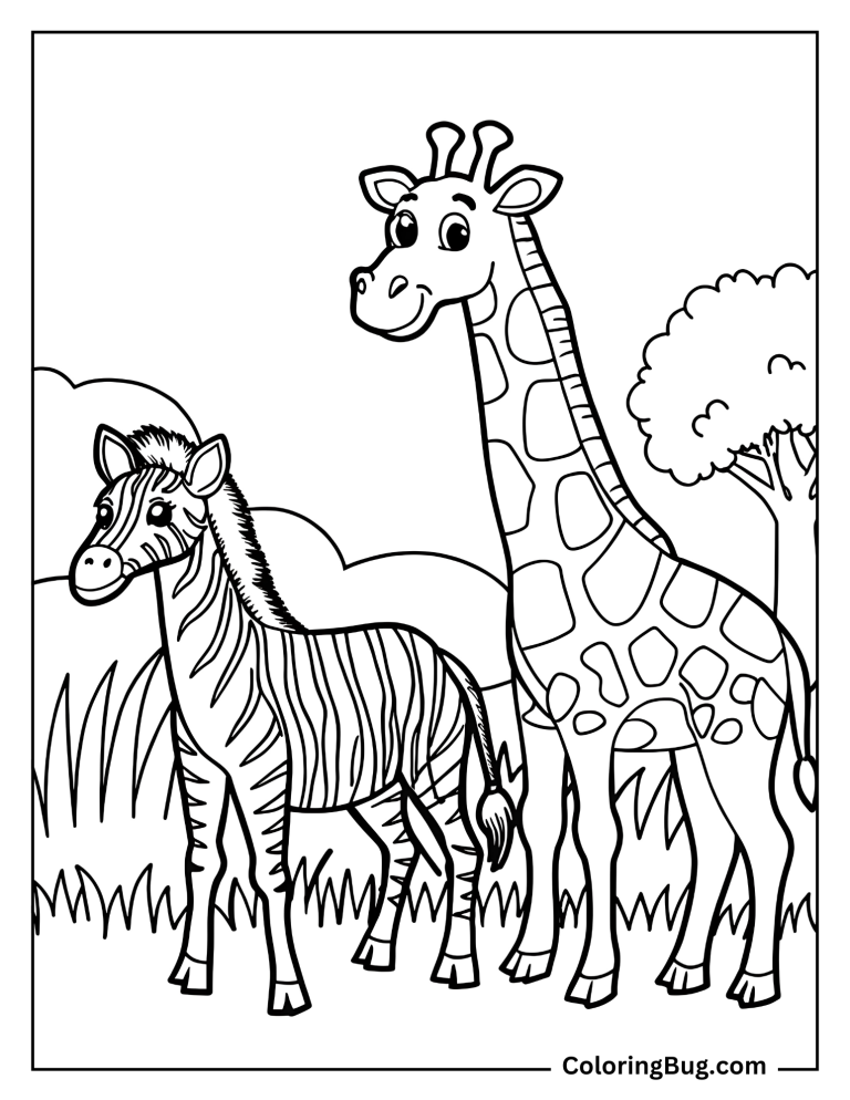 28 Zebra Coloring Pages (Free Printable PDFs)