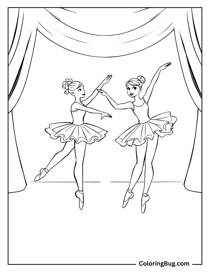 30 Ballet & Ballerina Coloring Pages (Free Printable PDFs)