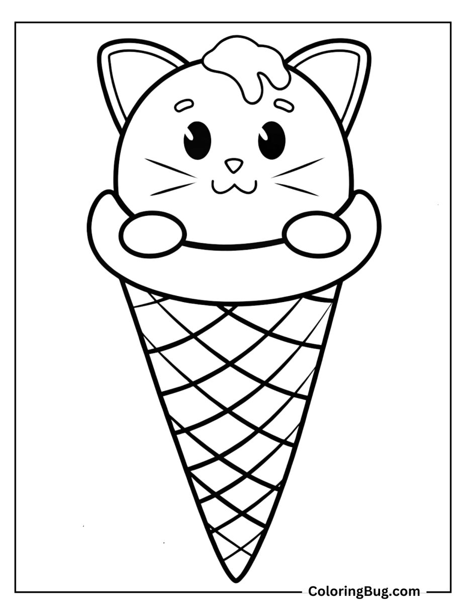 40 Ice Cream Coloring Pages (Free Printable PDFs)