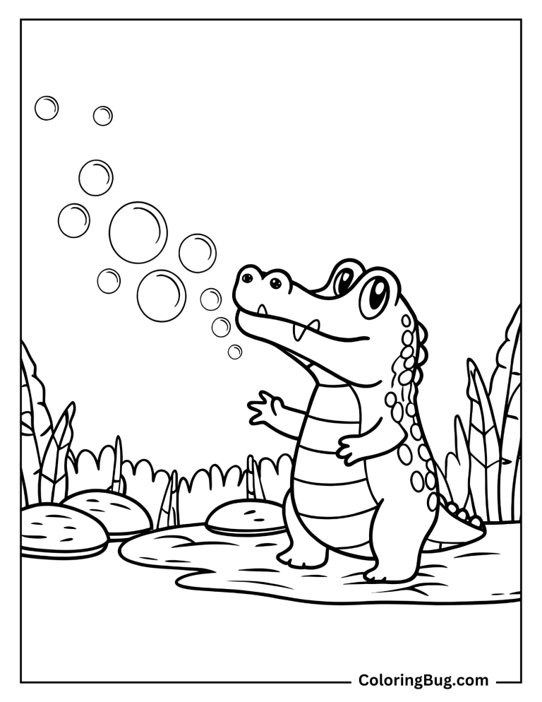 40 Crocodile & Alligator Coloring Pages (Free Printable PDFs)