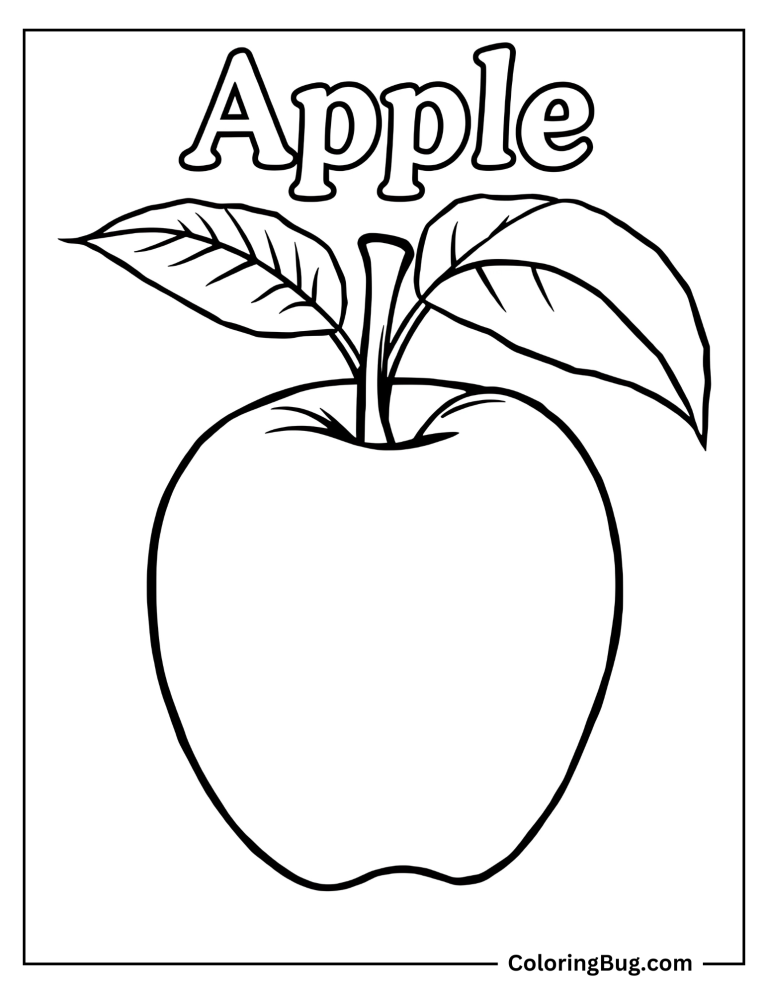 30 Apple Coloring Pages (Free Printable PDFs)