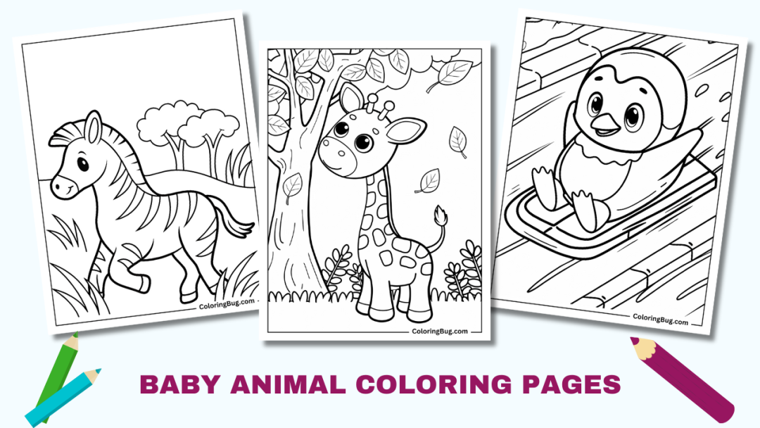 60 Baby Animals Coloring Pages (Free Printable PDFs)