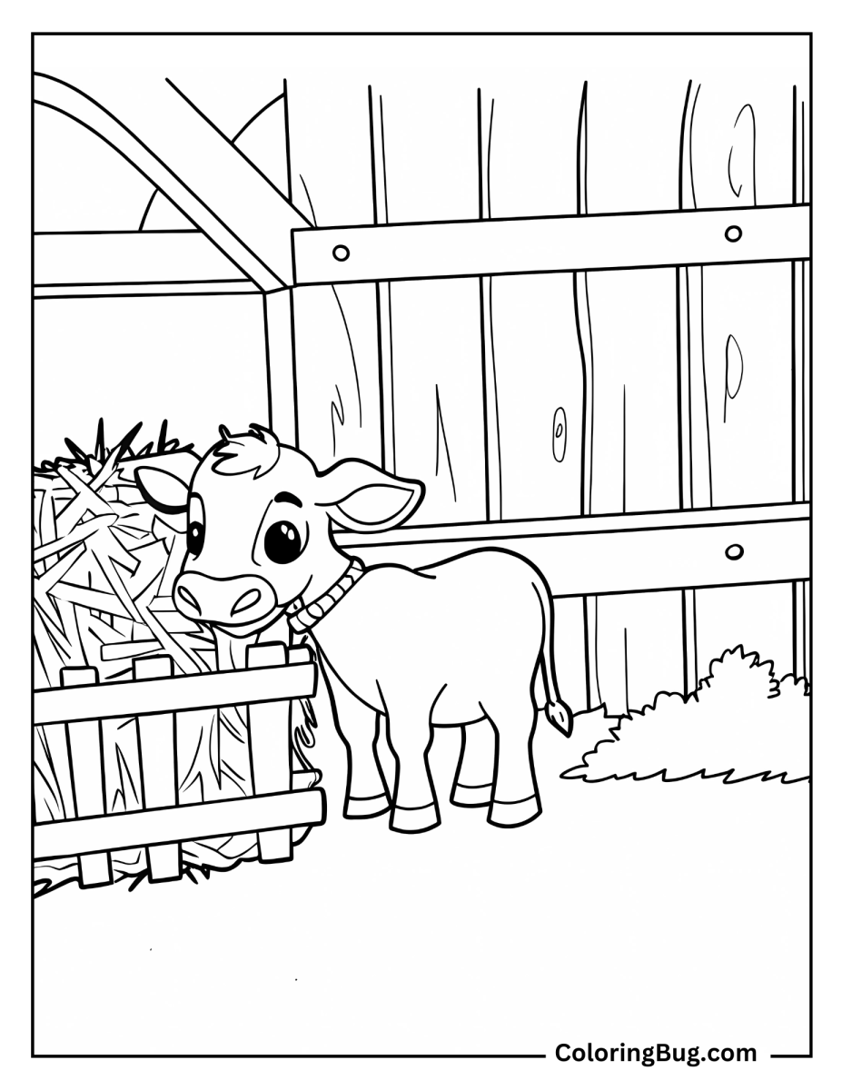 20 Baby Cow Coloring pages (Free printable PDFs)