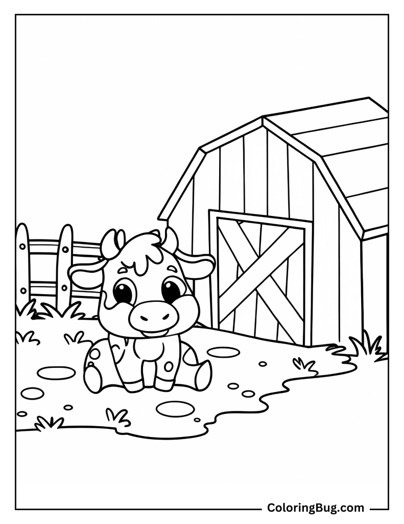 20 Baby Cow Coloring pages (Free printable PDFs)