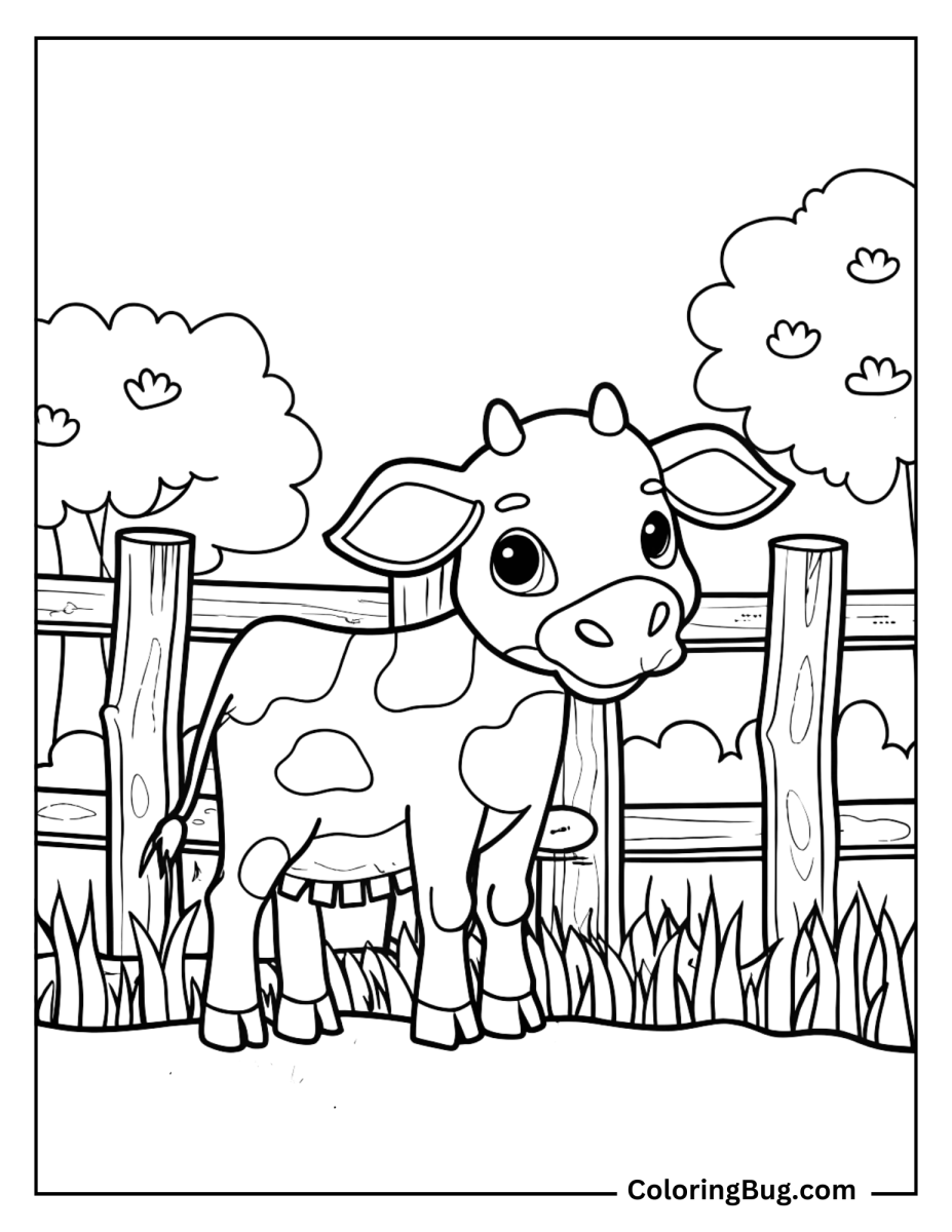 20 Baby Cow Coloring pages (Free printable PDFs)