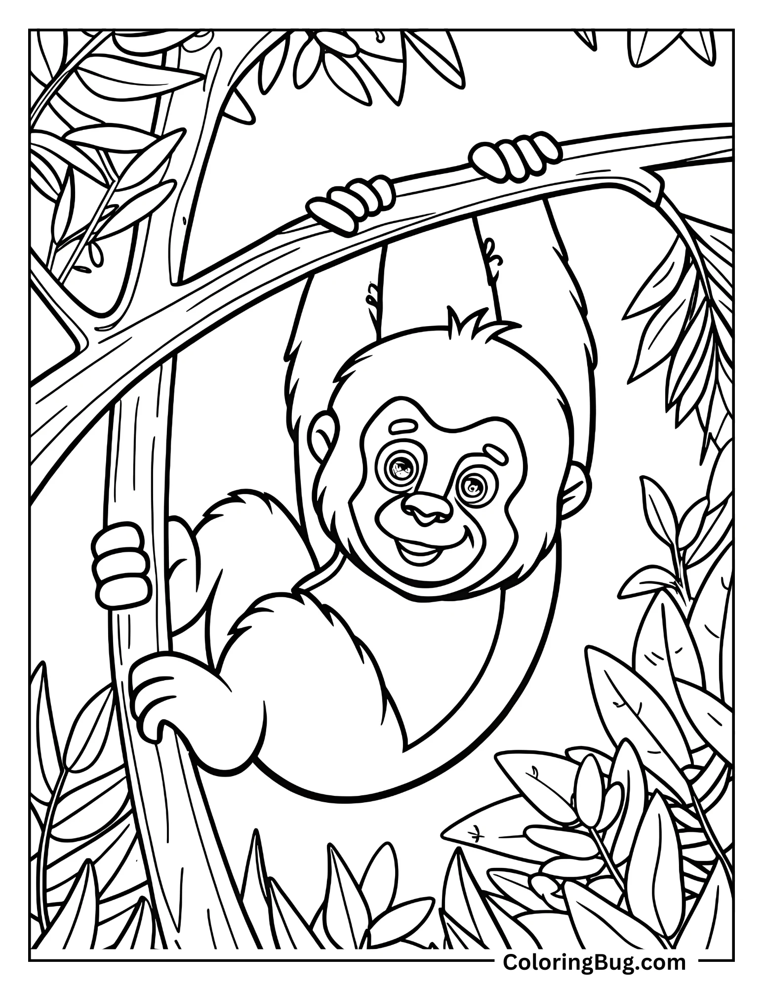 40 Gorilla Coloring Pages (Free Printable PDFs)