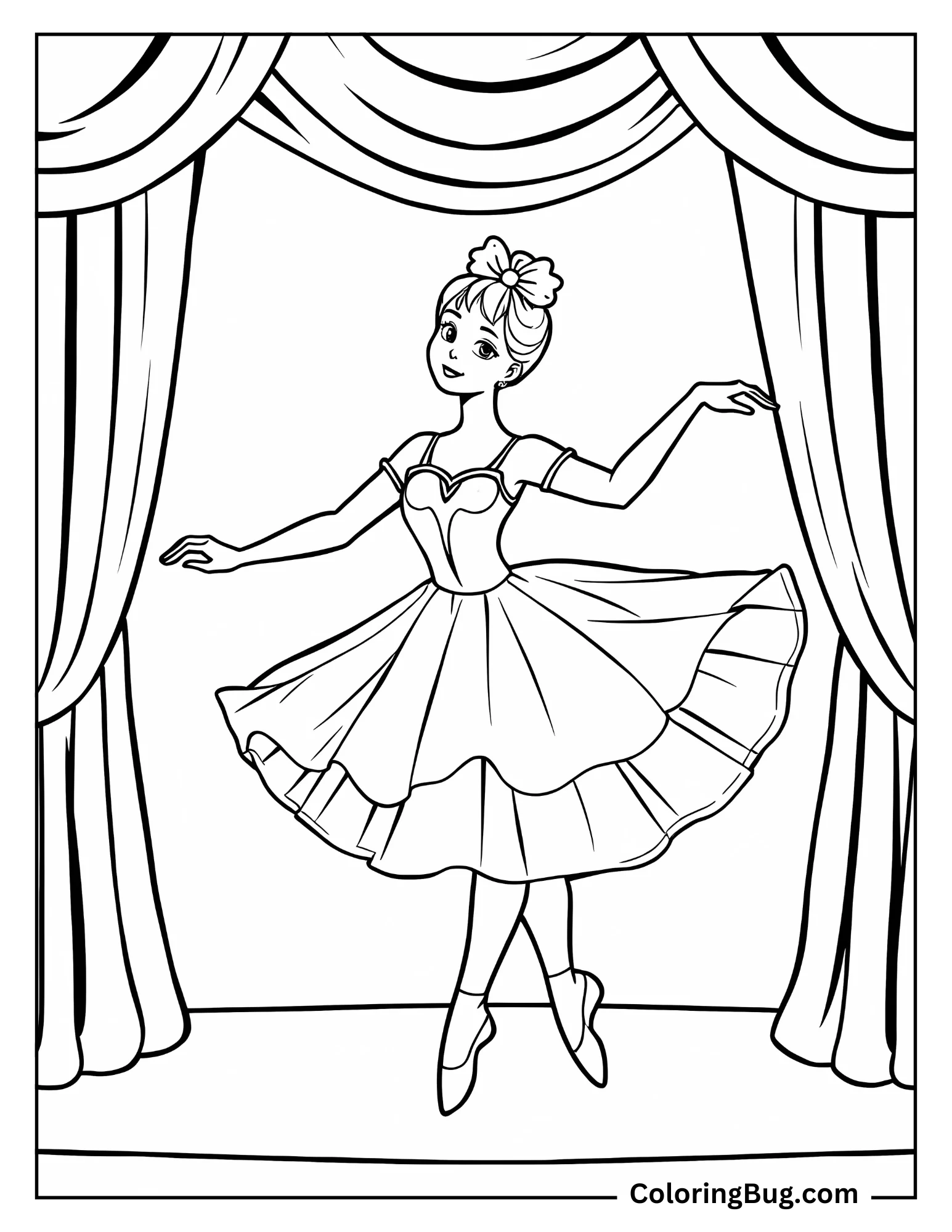 30 Ballet & Ballerina Coloring Pages (Free Printable PDFs)