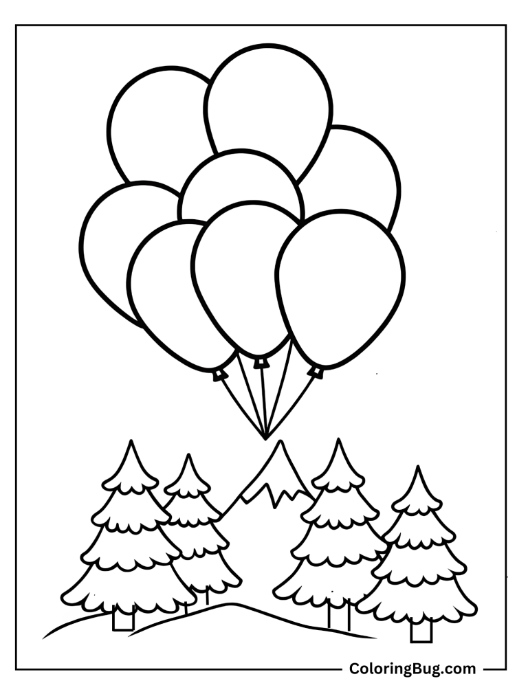 40 Balloons Coloring Pages (Free Printable PDFs)