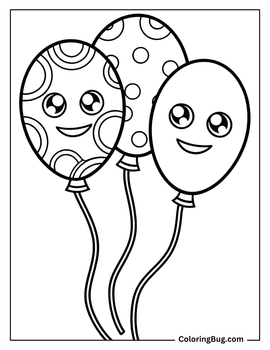 40 Balloons Coloring Pages (Free Printable PDFs)