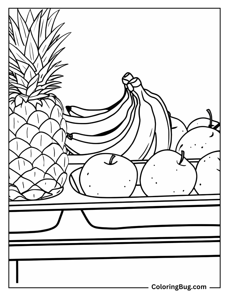 28 Banana Coloring Pages (Free Printable PDFs)