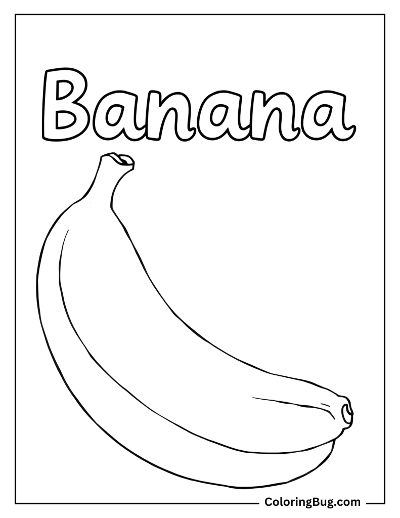 28 Banana Coloring Pages (Free Printable PDFs)