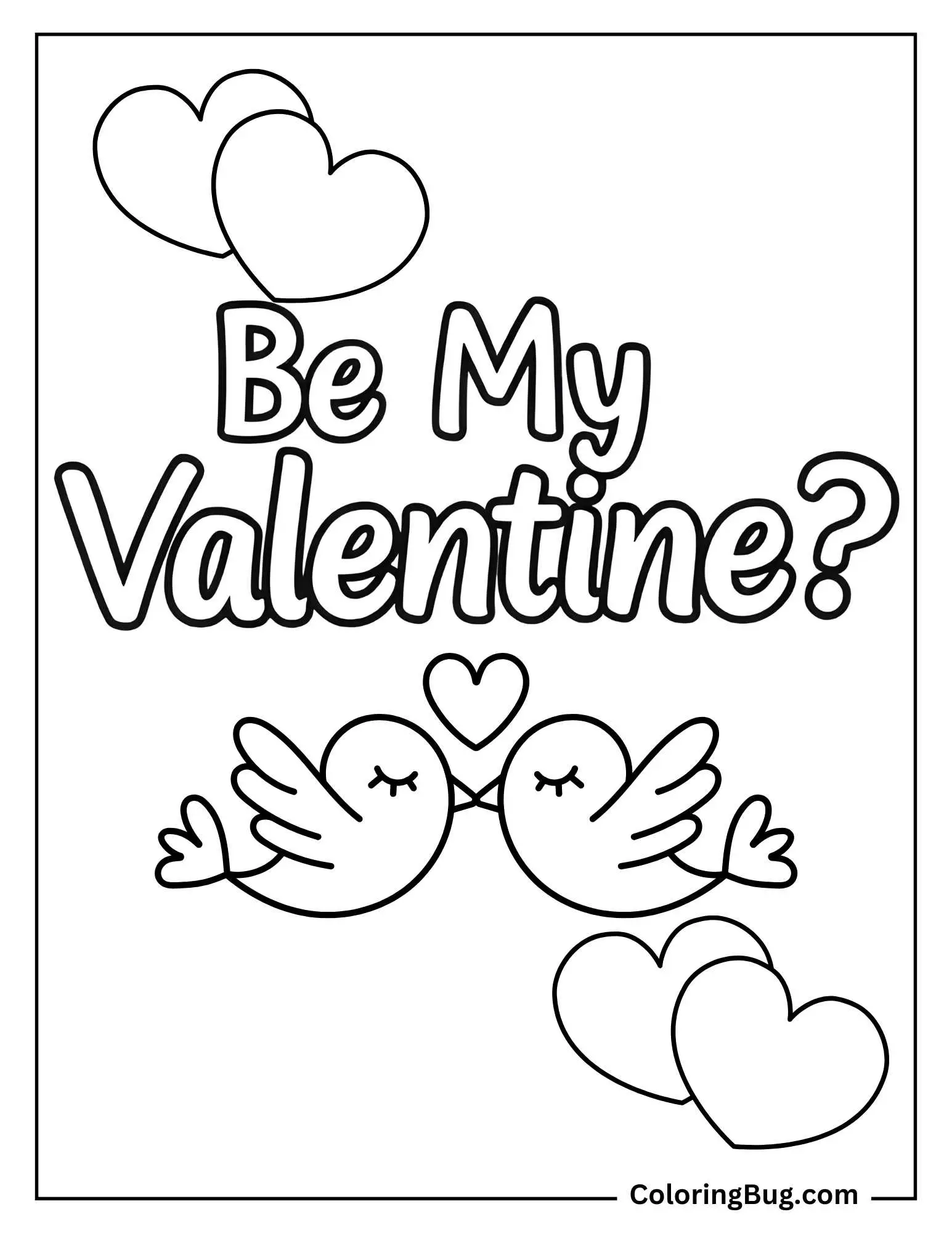30 Will You Be My Valentine Coloring Pages (Free Printable PDFs)
