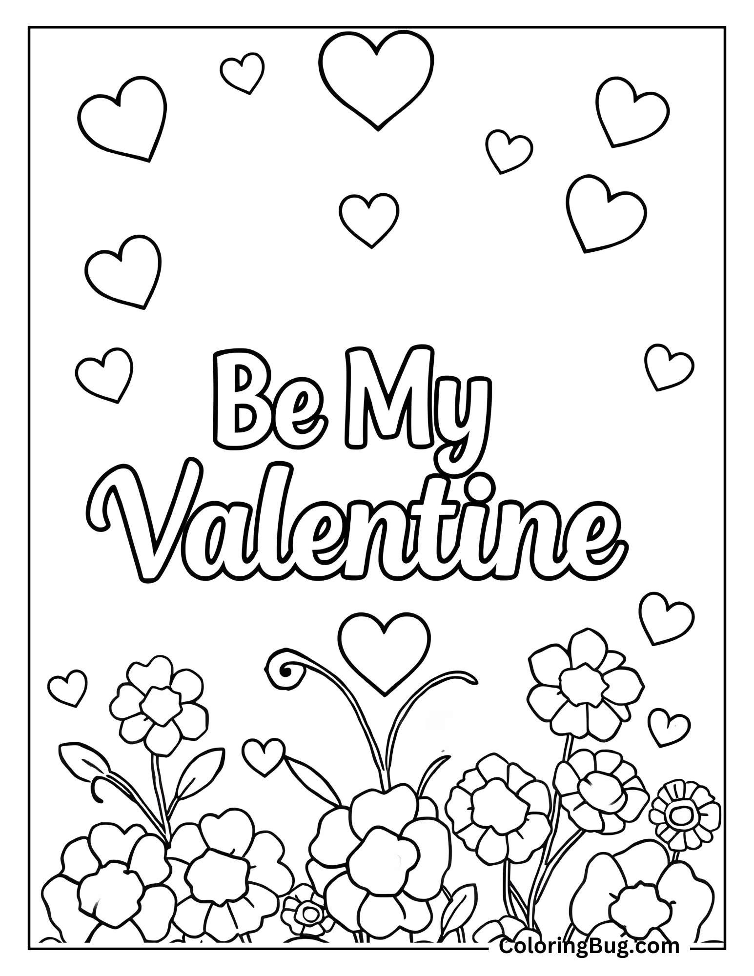 30 Will You Be My Valentine Coloring Pages (Free Printable PDFs)