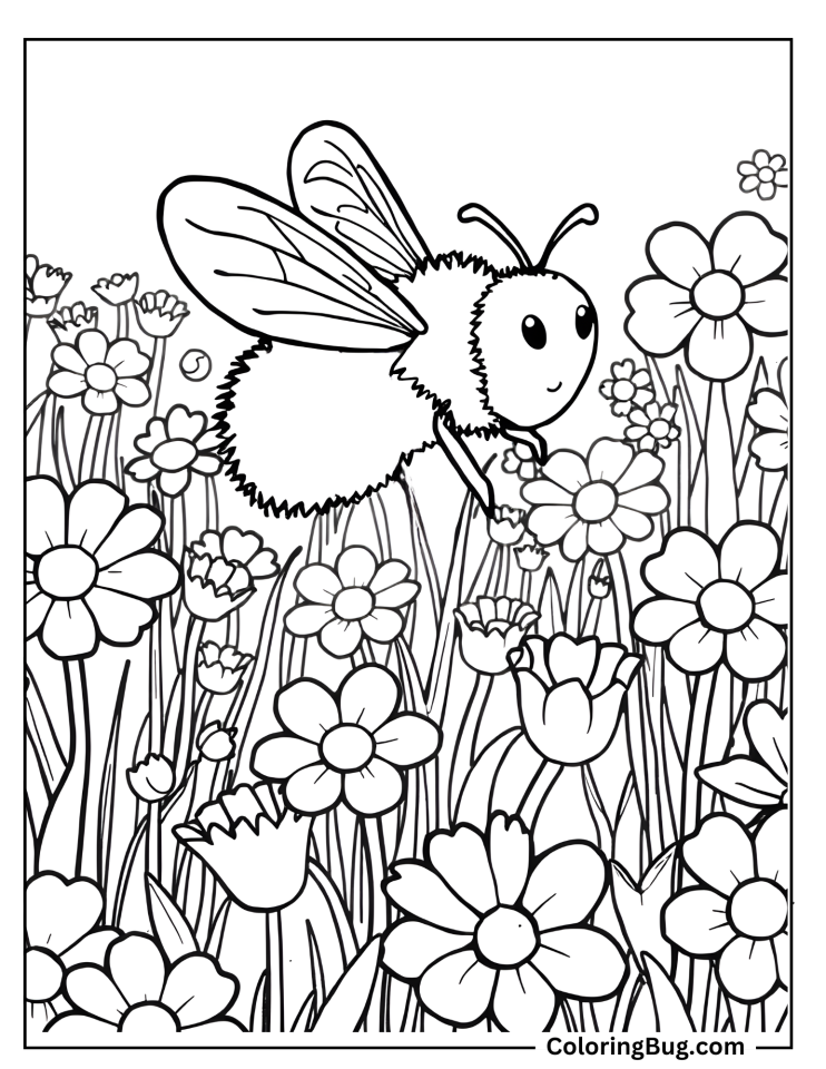 40 Bee Coloring Pages (Free Printable PDFs)