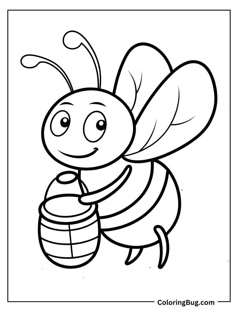 40 Bee Coloring Pages (Free Printable PDFs)