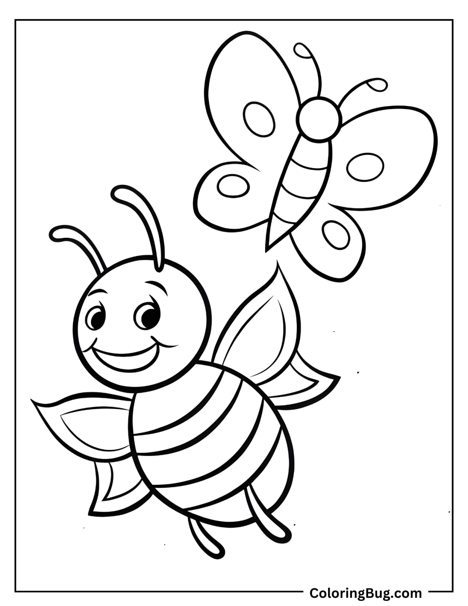 40 Bee Coloring Pages (Free Printable PDFs)