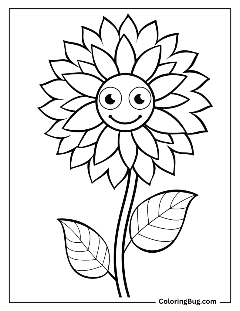 30 Sunflower Coloring Pages (Free Printable PDFs)