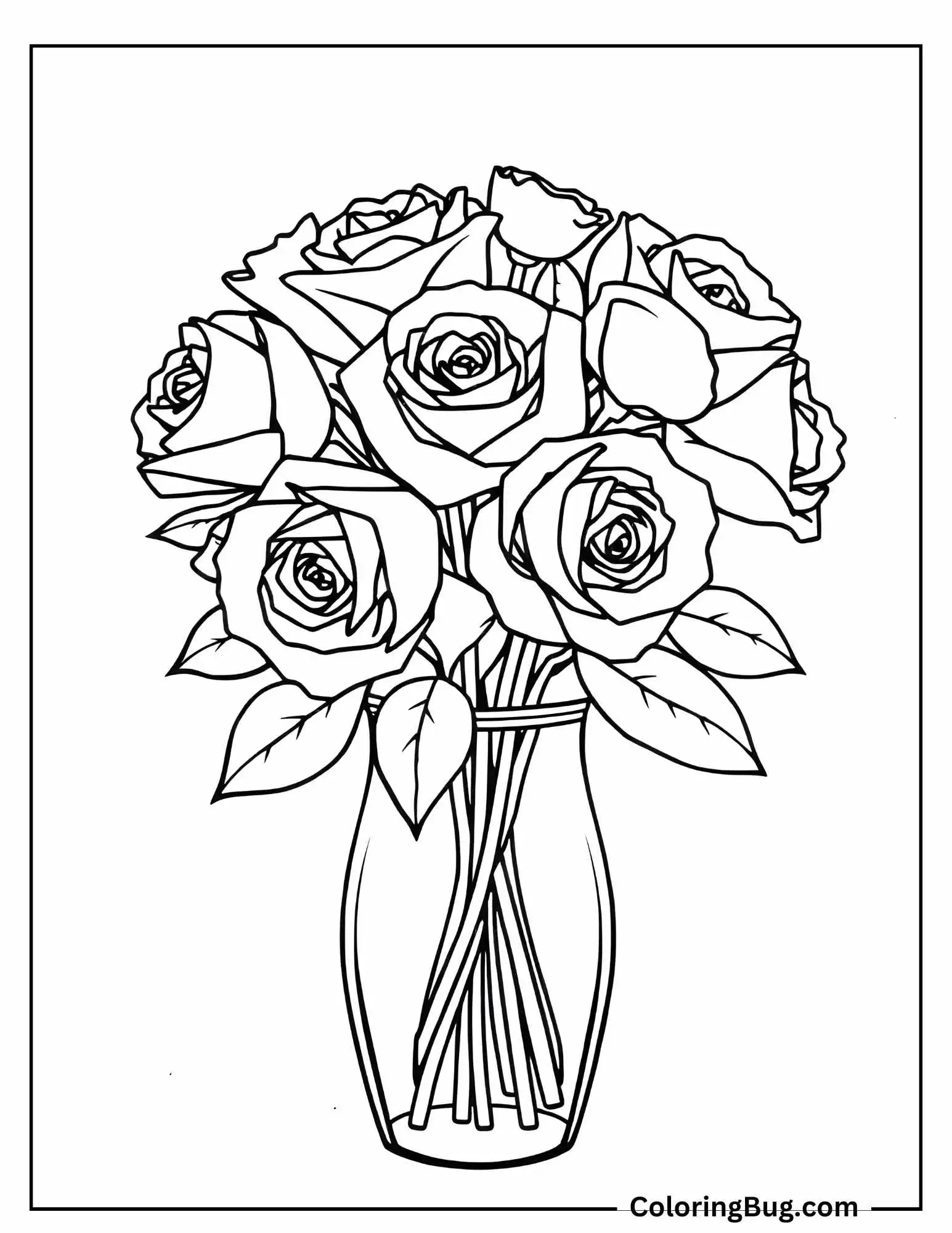 40 Rose Coloring Pages (Free Printable PDFs)