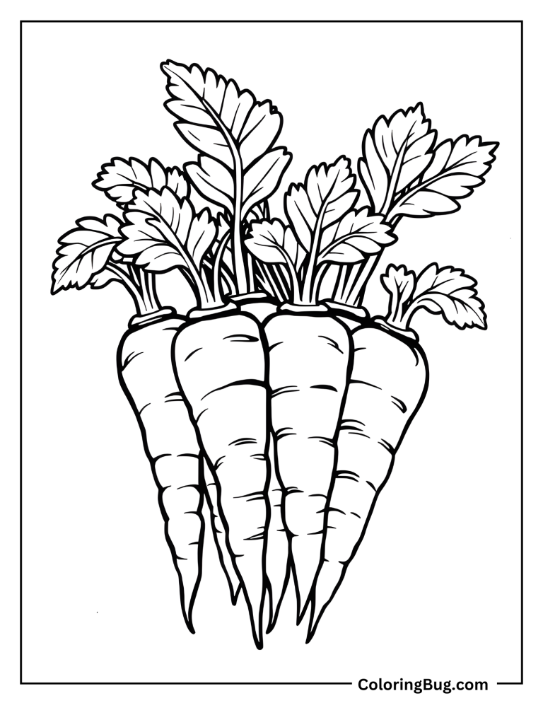 40 Vegetable Coloring Pages (Free Printable PDFs)