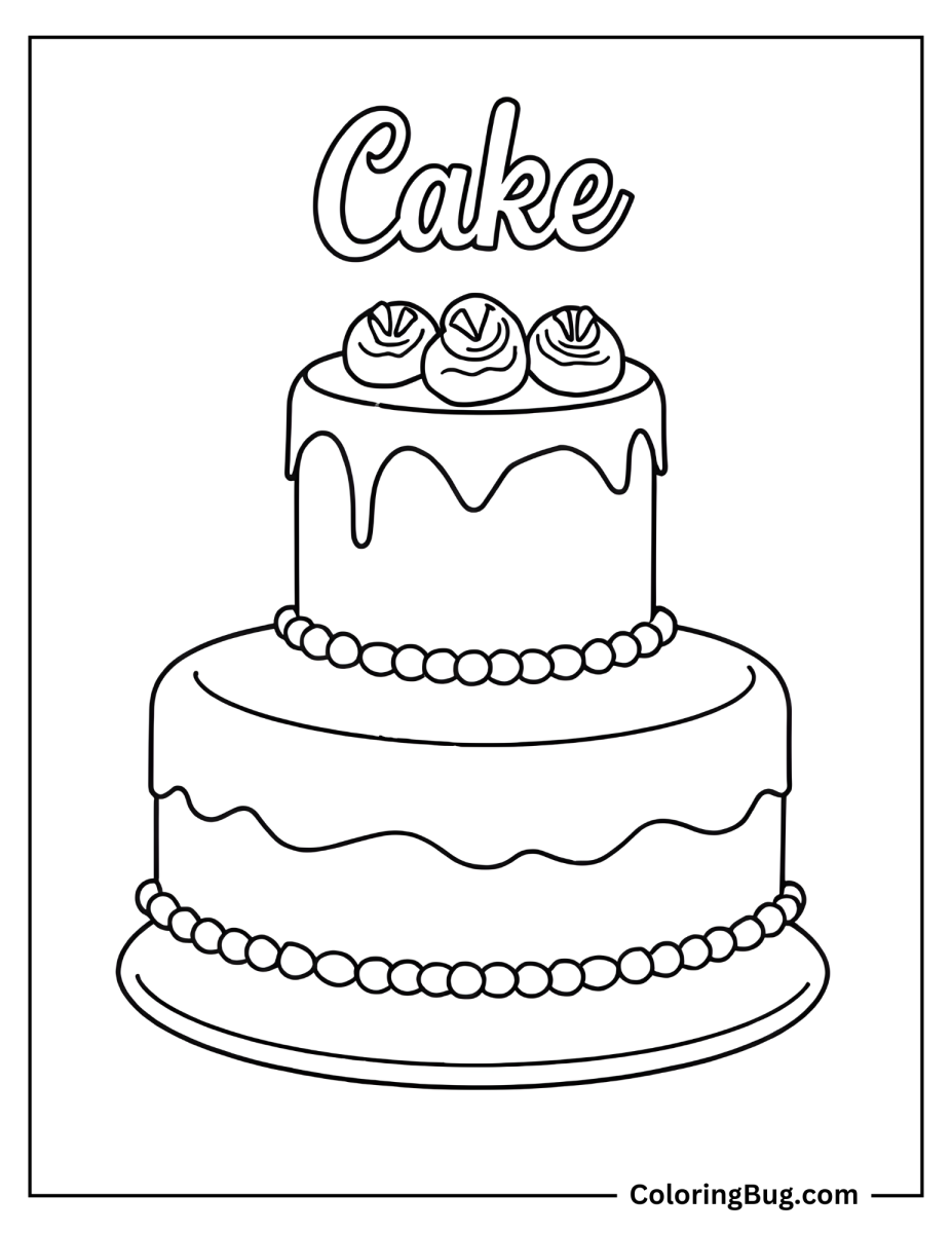 40 Birthday Cake Coloring Pages (Free Printable PDFs)