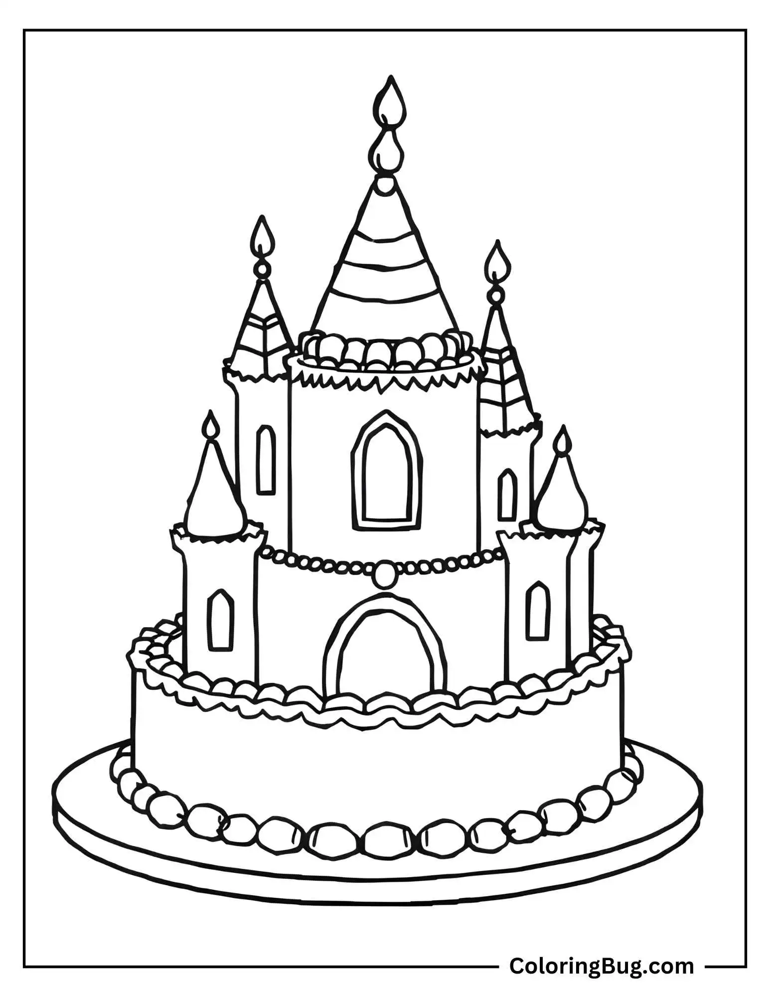 40 Birthday Cake Coloring Pages (Free Printable PDFs)